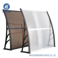 China Polycarbonate Door Window Awning 3.3x3.9ft Brown Outdoor DIY Canopy for sale