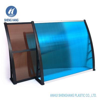 China Polycarbonate Window Door Awning 5mm Thick Hail Protection Custom Size 1200mm Width for sale