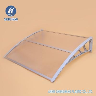 China Clear Polycarbonate Door Canopy Awning 1200mm Width 1000mm Depth ODM for sale