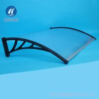 China 1.5m Durable Black Polycarbonate Plastic Awnings Front Door Scratch Proof for sale
