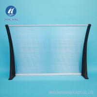 China Clear Polycarbonate Door Awning 1200mm Width 1000mm Depth UV Resistant Sunshade for sale