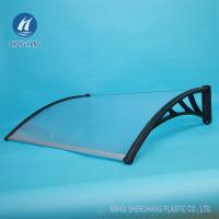 China Clear Polycarbonate Door Awning 1200mm Width 1000mm Depth UV Resistant Sunshade for sale