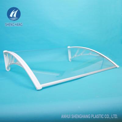 China Solid Polycarbonate Door Canopy Durable Window Awning 1200mm Width 1000mm Depth for sale