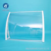 China Transparent Polycarbonate Door Awning Canopy 3mm UV Resistant 1000mm Depth Impactproof for sale