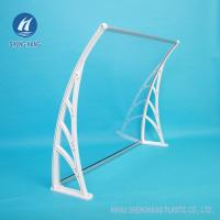 China Polycarbonate Window Awning 1200mm x 1000mm Solid PC Canopy with Plastic Brackets White for sale