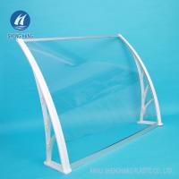 China Polycarbonate Window Awning 1200mm x 1000mm Solid PC Canopy with Plastic Brackets White for sale