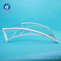 China Solid Polycarbonate Door Canopy Awning 1200mm Width 1000mm Depth UV Protected for sale