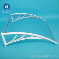 China Solid Polycarbonate Door Canopy Awning 1200mm Width 1000mm Depth UV Protected for sale