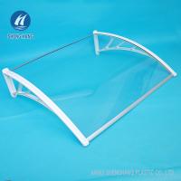 China Solid Polycarbonate Awning 3mm Thick 1000mm Depth Plastic Support Frame for Home Business for sale