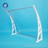 China Solid Polycarbonate Awning 3mm Thick 1000mm Depth Plastic Support Frame for Home Business for sale