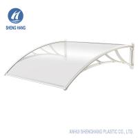 China Solid Polycarbonate Awning 3mm Thick 1000mm Depth Plastic Support Frame for Home Business for sale