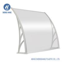 China Solid Polycarbonate Awning 3mm Thick 1000mm Depth Plastic Support Frame for Home Business for sale