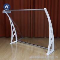 China Solid Polycarbonate Door Canopy Awning 3mm UV Protection 1200mm Width for sale