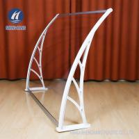 China Solid Polycarbonate Door Canopy Awning 3mm UV Protection 1200mm Width for sale