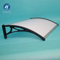 China White Polycarbonate Door Awning 1000mm Width 600mm Depth Rain Snow Sun Protection for sale