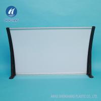 China White Polycarbonate Door Awning 1000mm Width 600mm Depth Rain Snow Sun Protection for sale