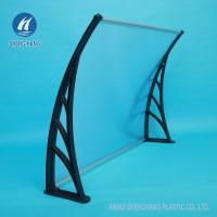 China Modern Black Solid Curved Polycarbonate Door Canopy Aluminum Alloy for sale