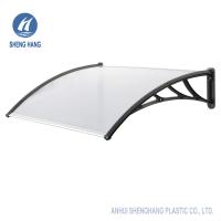 China Sunshield Curved Polycarbonate Plastic Awning 5mm UV Coating for sale