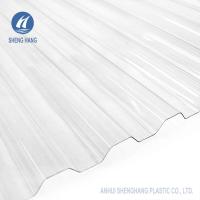 China Corrugated Polycarbonate Roofing Sheet 0.8mm-3.0mm Co Extrusion UV Protection for sale
