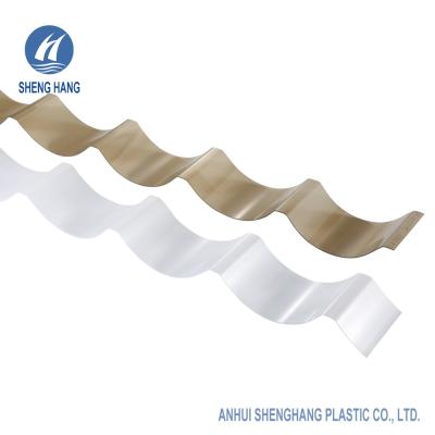 China 1mm Bronze Ribbed Tinted Corrugated Polycarbonate Sheet 3.3x10ft Roofing for sale