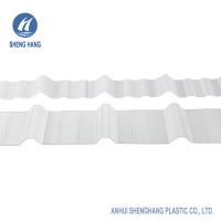 China Clear Corrugated Polycarbonate Greenhouse Roof Panels 0.8mm 50um Anti UV for sale