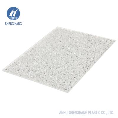 China 2mm Diamond Solid And Textured Polycarbonate Sheets 50 Micron UV Resistant Coated for sale