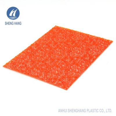 China Blue Tinted Polycarbonate Embossed Sheet Lightweight PC 5.8m Textured Surface for sale