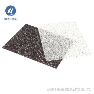 China 2000*3000mm Colored Embossed Polycarbonate Sheet Diamond Bronze Orange for sale