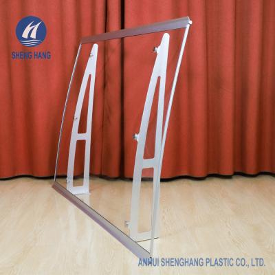 China Polycarbonate Door Canopy 900x1400mm 3mm Clear Anti UV Aluminum Alloy Bracket for sale