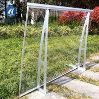 China Polycarbonate Door Canopy 900x1400mm 3mm Clear Anti UV Aluminum Alloy Bracket for sale