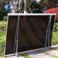 China 55x35 Inch Curved Polycarbonate Canopy Awning with Aluminum Bracket 1400mm Width for sale