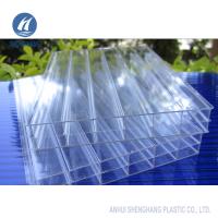 China Lightweight 3-Wall Polycarbonate Hollow Sheet 8-16mm Fire Resistant Roofing Board for sale