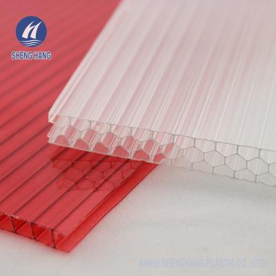 China Honeycomb Polycarbonate Sheet 12mm 2.2kg/m2 High Strength UV Resistant for sale