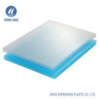 China Honeycomb Polycarbonate Sheet 6mm 12mm Anti Impact UV Coated SGS Greenhouse Panel for sale