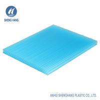 China Honeycomb Polycarbonate Sheet 6mm 12mm Anti Impact UV Coated SGS Greenhouse Panel for sale