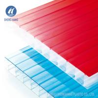 China Blue 16mm Five Wall X Structure Polycarbonate Sheet Coextrusion Anti UV 2100mm Width for sale