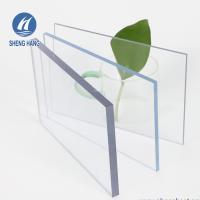 China Polycarbonate Solid Sheet 3.2x6.5ft Transparent Flame Resistant UV Coated for sale