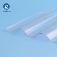 China Clear Corrugated Polycarbonate Roofing Sheet 0.8mm-3.0mm UV Protected 10-Year Warranty for sale