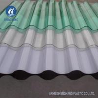 China Clear Corrugated Polycarbonate Roofing Sheet 0.8mm-3.0mm UV Protected 10-Year Warranty for sale