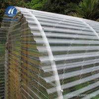 China Clear Corrugated Polycarbonate Roofing Sheet 0.8mm-3.0mm UV Protected 10-Year Warranty for sale