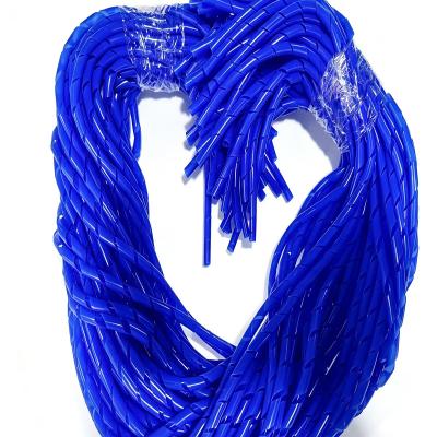 China Blue Silicone Rubber Tubing High Temperature Silicone Spiral Wrap Flexible for sale