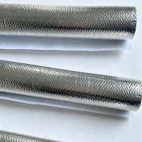 China Self Wrapping Wire Harness Sleeves Aluminum Foil Fiberglass Hose Sleeve for sale
