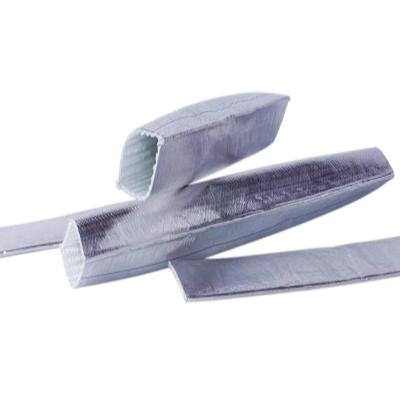 China Closed End Aluminum Foil Fiberglass Sleeve Silver Aluminum Foil Sleeve Customized for sale