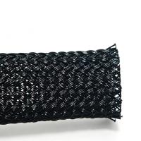 China Black PET Wire Sleeve Anti Abrasion Expandable Braided Cable Sleeving Customized for sale