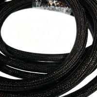 China Self Wrapping Expandable Braided Sleeving Customized Expandable Polyester Sleeving Black 138225 for sale