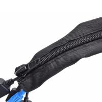 China Wear Resistant Zip Up Cable Sleeve Black Textile Cable Sleeve Customized for sale
