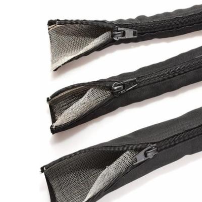 China Reusable Zippered Cable Sleeve Customized Cable Shielding Sleeve Black for sale