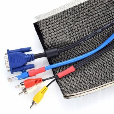 China Custom Sizes EMI Shielding Cable Sleeve Flexible Wire Harness Sleeve Quick Open for sale