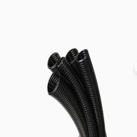 China Polyamide 12 Corrugated Flexible Conduit Anti Torsion Black Corrugated Conduit for sale