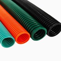 China PE / PP / PA Nylon Corrugated Flexible Conduit Custom Corrugated Cable Conduit for sale